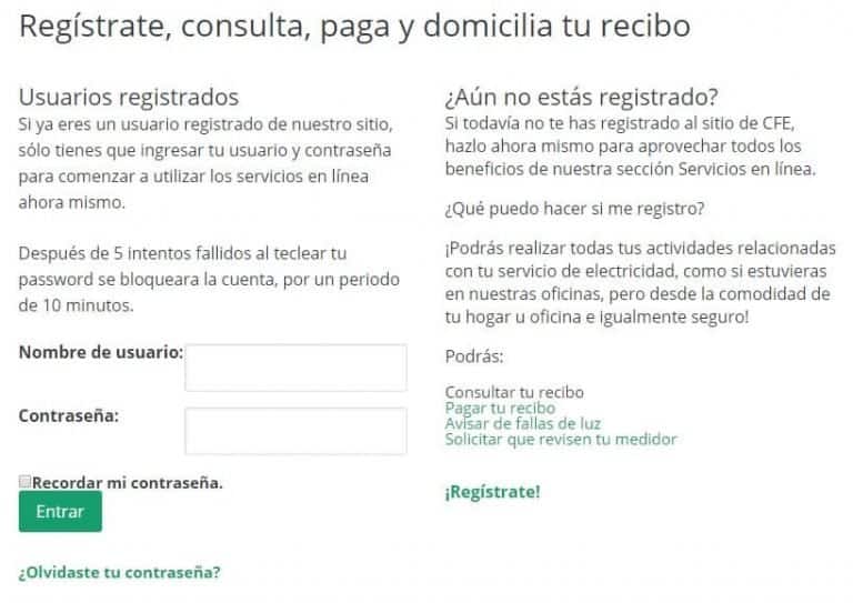 Consultar Recibo de Luz CFE 【 SIN REGISTRARSE