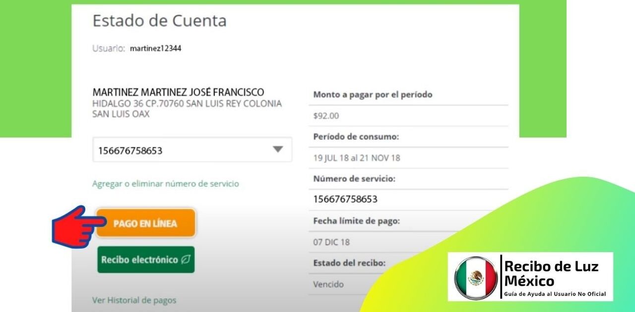 CFE PAGO EN LÍNEA 🥇【 PAGAR RECIBO DE LUZ